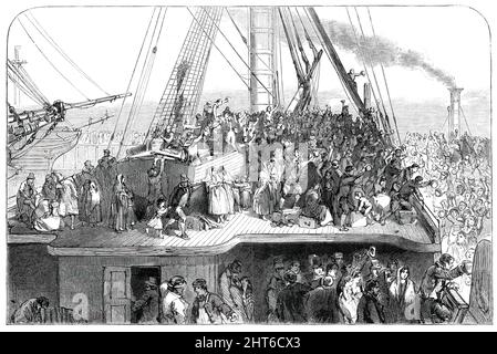 Steerage passengers on an emigrant ship Stock Photo - Alamy