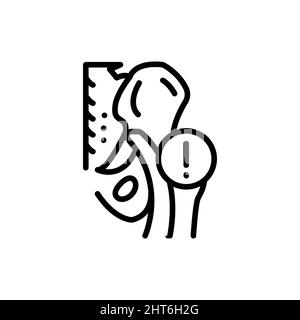 Sciatica color line icon. Isolated vector element. Outline pictogram ...