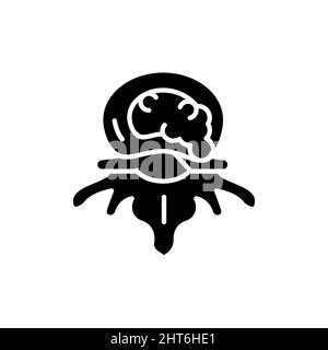 Disc herniation color line icon. Isolated vector element. Outline ...