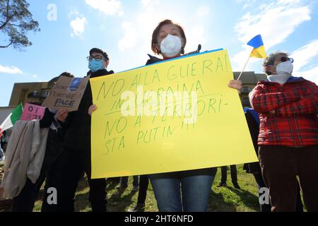 Cassino, Italy. February 27, 2022. Demonstration against the war in ...