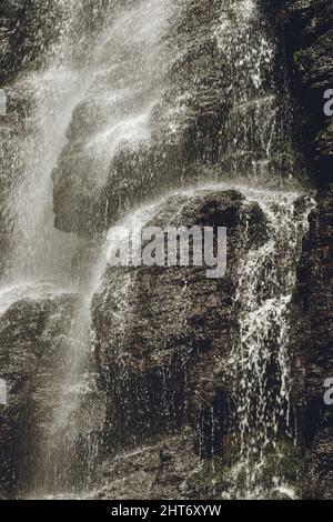 Bystre waterfall flowing over the rocks Stock Photo - Alamy