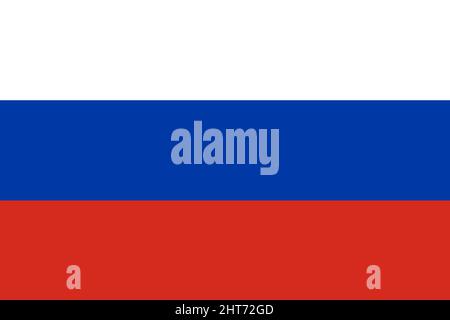 3D Illustration of The flag of the Russian Federation is a tricolour ...