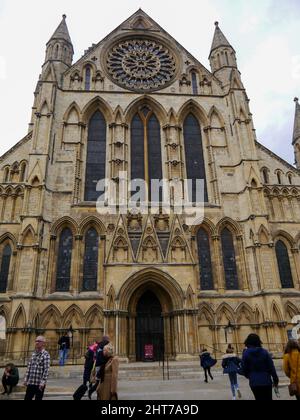 The stained glass Rose Window at York Minster, York, England Stock ...