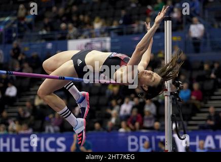 Emily Borthwick in the Women's High Jump Final during day two of the UK ...