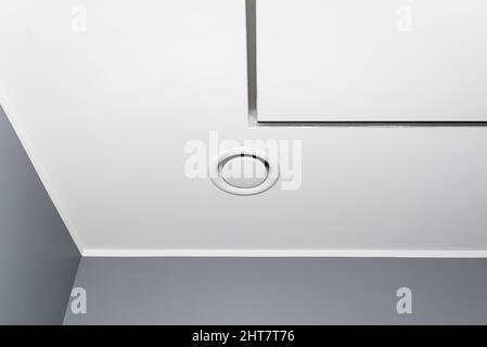 Domestic mechanical ventilation with heat recovery, a visible blowing ...