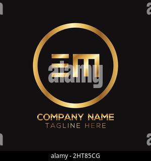 EM letter logo design Stock Vector Image & Art - Alamy