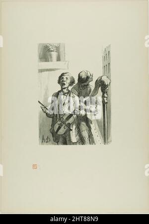 music, musician, buskers, wood engraving, 19th century, half length ...