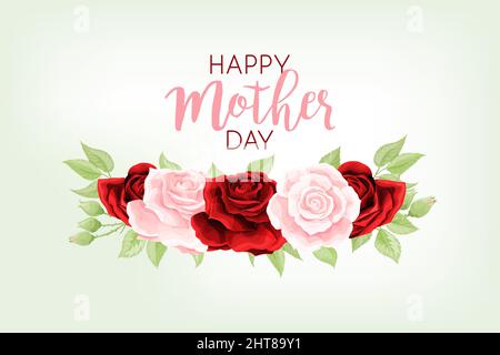 Label - frame with red rose and buds floral festive background vintage ...