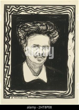 Portrait of August Strindberg by the Norwegian artist Edvard Munch ...
