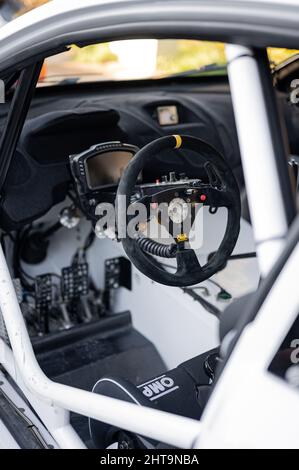 Ford Fiesta ST cockpit detail shot in the Rally Rally hill climb, Spain ...