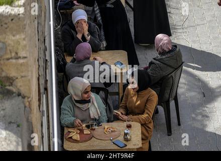 February 27, 2022, Gaza City, The Gaza Strip, Palestine: Palestinians ...