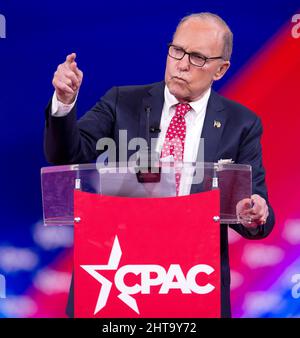 Orlando, Florida, USA. 27th Feb, 2022. DAVID PERDUE speaks at the 2022 ...