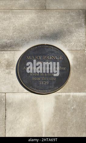 mary prince plaque sentate house Stock Photo - Alamy