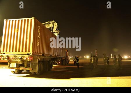 U. S. Army Soldiers with the 389th Combat Sustainment Support Battalion ...