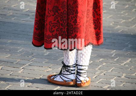 Closeup of the Basque folk dance Stock Photo - Alamy