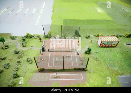 Miniature Model Of A Tennis Court Stock Photo - Alamy