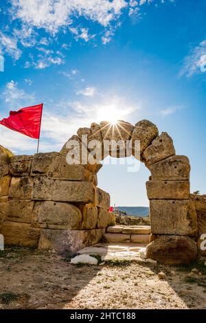 Vertical shot of a castle in Outhna Stock Photo - Alamy
