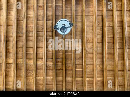 An old and classic Javanese house made of teak wood, wooden house with ...