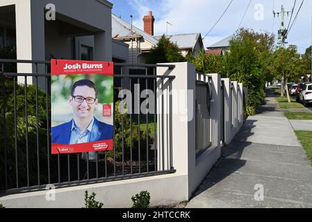 Labor member for Macnamara Josh Burns and his wife Georgie Purcell ...