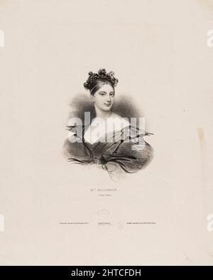 Portrait of the opera singer Maria Malibran (1808-1836), First quarter ...