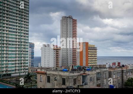 Beautiful view of the Architecture of Vedado district in Havana, Cuba ...