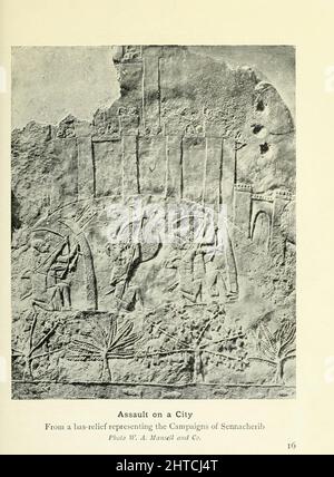 Assyrian empire. Reign of Sennacherib ( 705 BCE-681 BCE). Marine scene ...