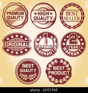 The quality best label icon set color hexahedron Stock Vector Image ...