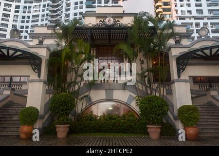 Rebuilt replica of the entrance to the demolished former colonial era ...