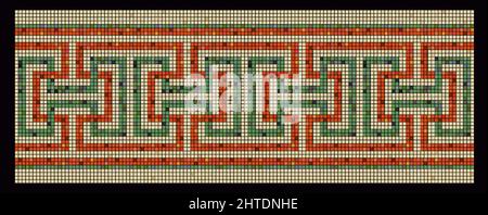 Geometry and art: Roman mosaics Stock Photo - Alamy