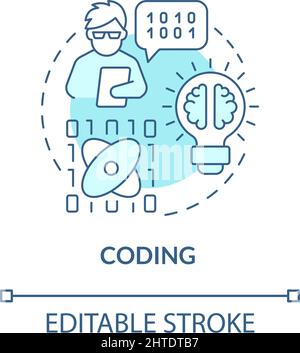 Logical programming turquoise concept icon Stock Vector Image & Art - Alamy