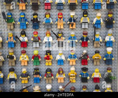 Famous Lego characters on a board in the shop Stock Photo - Alamy