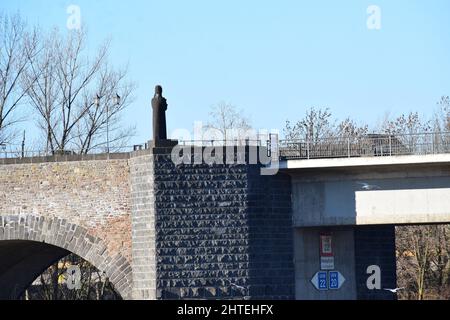 Balduinbrücke Koblenz, bridge across the Mosel with original and ...
