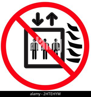 No elevator allowed sign Stock Photo - Alamy