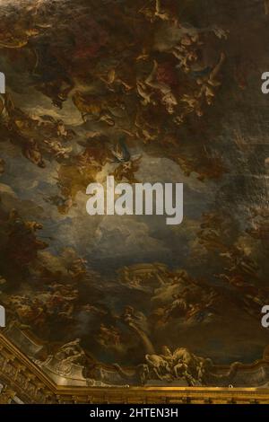 Ceiling paintings in Hercules room of the Palace of Versailles, Paris ...