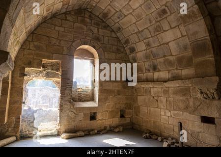 Inside view of the medieval chapterhouse of the Monastery of Saint Mary ...