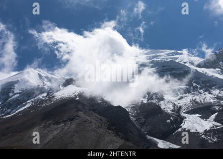 A beautiful shot of snow-covered Himalayan Mountain Range Stock Photo ...