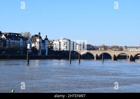 Balduinbrücke Koblenz, bridge across the Mosel with original and ...