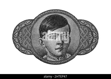 King Peter II of Yugoslavia, depicted here during his exile, stands in ...