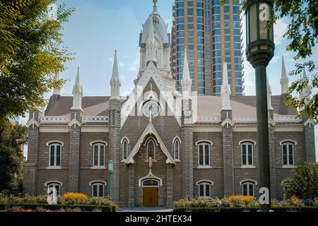 Assembly Hall in the park, Salt Lake City, Utah Stock Photo - Alamy