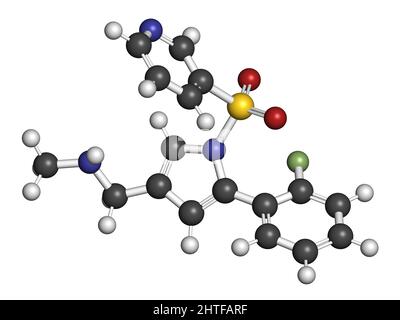 Vonoprazan drug molecule. 3D rendering Stock Photo - Alamy