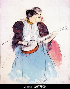 Mary Cassatt (1843-1826) - Banjo Lesson 1894 Stock Photo - Alamy