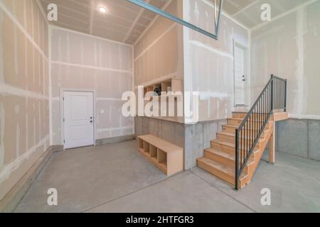 Interior of a half-constructed private house Stock Photo - Alamy