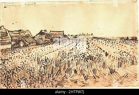 View of Saintes-Maries with Cemetery 1888; Saintes-maries-de-la-mer ...