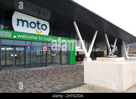 The New Rugby Motorway Service Station on the M6 motorway in ...