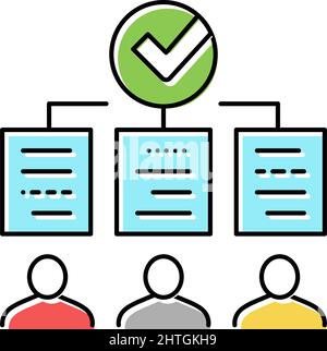 three way matching color icon vector illustration Stock Vector Image ...