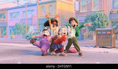 TURNING RED, from left: Abby (voice: Hyein Park), Miriam (voice: Ava ...