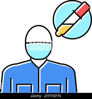 allergy and immunology medical specialist color icon vector ...