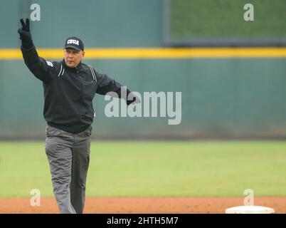 February 26, 2022: Indiana baserunner Carter Mathison (3) gestures ...