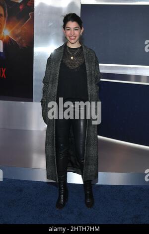Jamie Gray Hyder attends "The Adam Project" New York Premiere on ...