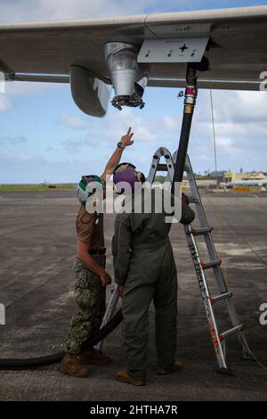 U.S. Marine Cpl. Derquerius Brown, right, a motor vehicle operator with ...